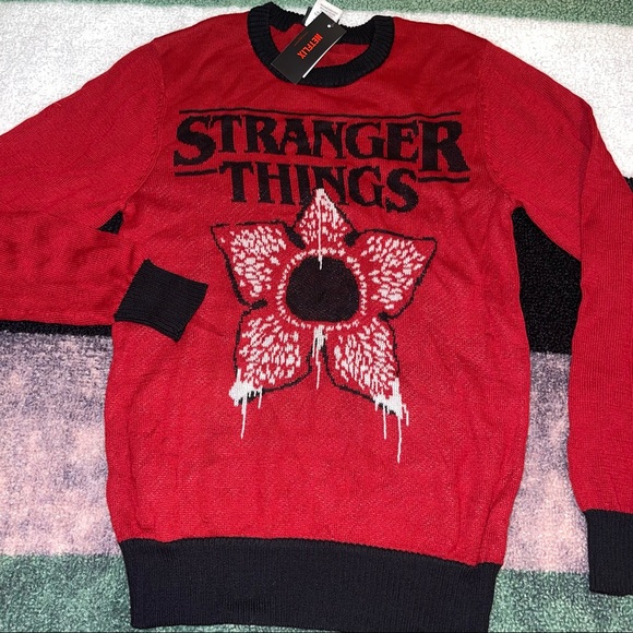 Netflix | Sweaters | Netflix Stranger Things Red Dhalia Black ...